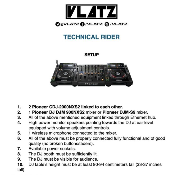 ¿Cómo Organizar Un Rider Técnico Para DJ?